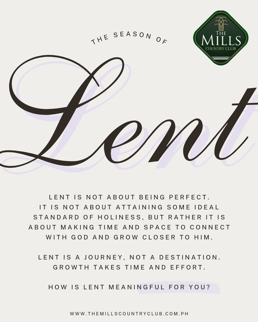 Lenten Season | The Mills Country Club